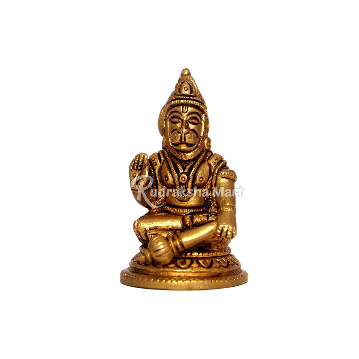 Small Bajrang Bali Hanuman Ji in Brass Idol | Rudraksha Mart